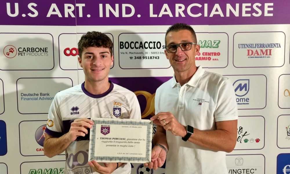 Porciani fa cento con la Larcianese: «Grande orgoglio, un grazie ...
