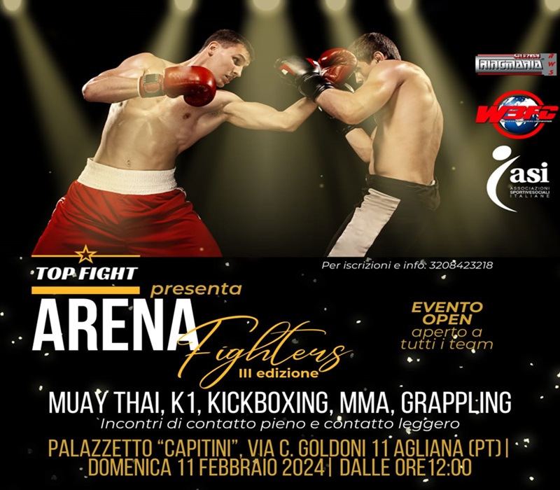 Top Fight, domenica 11 febbraio torna Arena Fighters