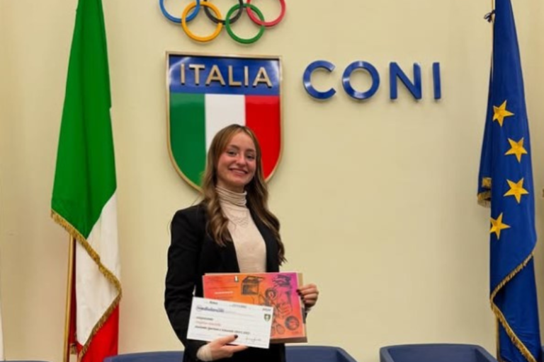 Virginia Martelli premiata al Coni dopo il titolo mondiale di danza ...